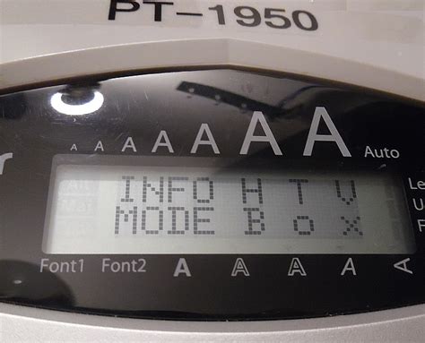 P Touch Fun Pt 1950 Info Mode