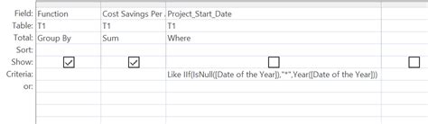 Database Optional Query Parameters In Ms Access Stack Overflow