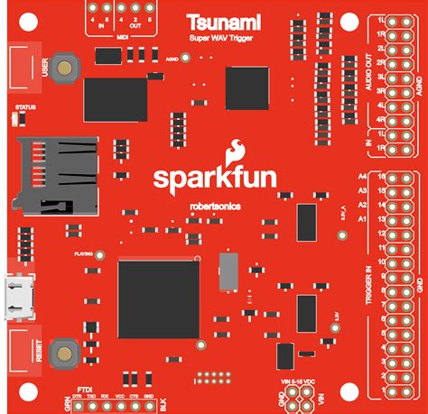 How To Use Tsunami Super WAV Trigger Pinouts Specs And Examples Cirkit Designer