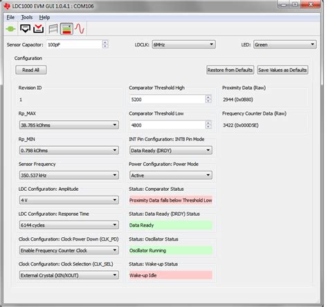 LDC GUI Disconnect Sensors Forum Sensors TI E E Support Forums