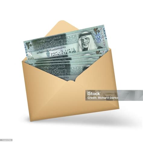 요르단 디나르는 열린 갈색 봉투 안에 적혀 있다 열린 봉투에 담긴 돈의 3d 그림 0명에 대한 스톡 사진 및 기타 이미지 0