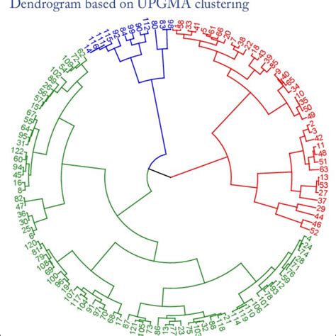Dendrogram Based On Upgma Clustering Of Rice Population Based On Download Scientific Diagram
