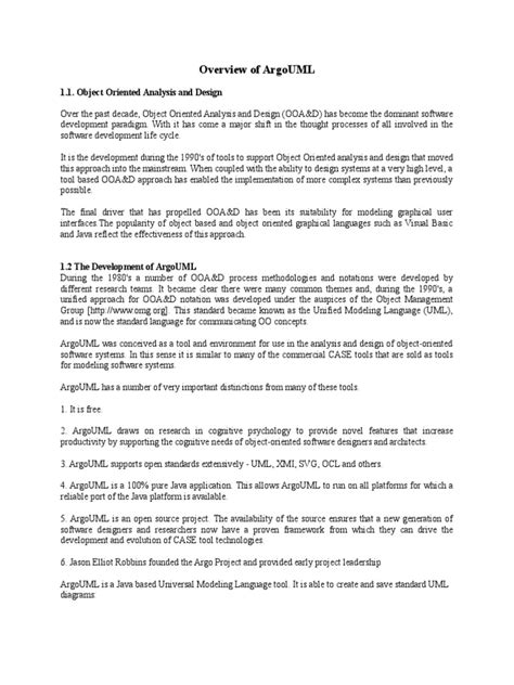 origins and overview of argouml download free pdf object oriented