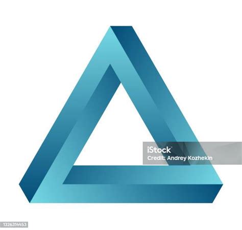 불가능한 삼각형 영원한 그림 펜로즈 착시 벡터 그림입니다 0명에 대한 스톡 벡터 아트 및 기타 이미지 0명 3차원 형태 개념 Istock