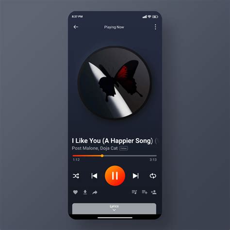 Concept Ui Design Of A Music Player App What Do You Think About It Let Me Know In The