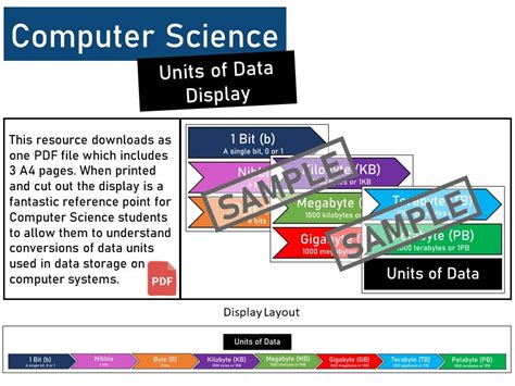 computer science units of data display teaching resources