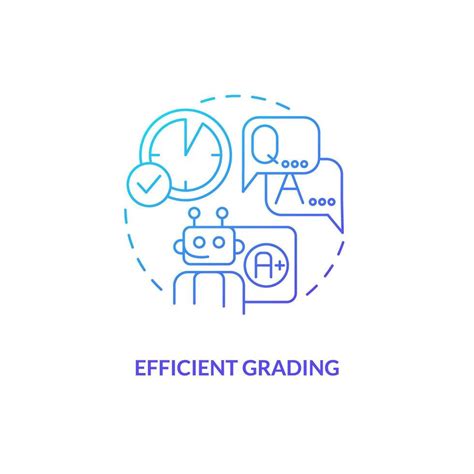 Thin Line Gradient Icon Representing Efficient Grading In Ai Education
