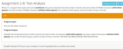solved assignment 2 b text analysis collapse context write