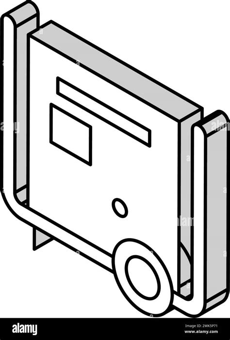 Transformer Electric Equipment Isometric Icon Vector Illustration Stock