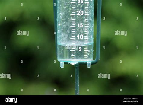 Rain Gauge Vessel Scale Precipitation Rain Measure Display Water Weather A Rain Gauge