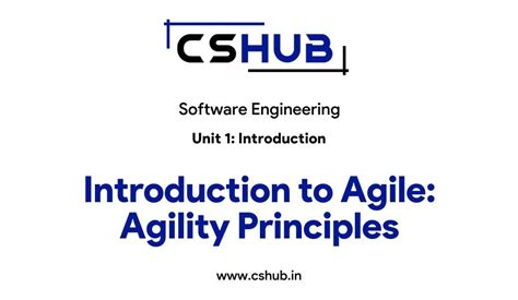 Introduction To Agile Agility Principles Software Engineering