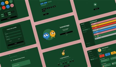 language learning web app template uizard