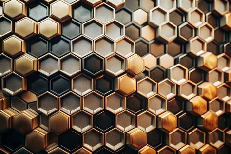 Gradient Abstract Hexagon Shapes Background Premium Ai Generated Image