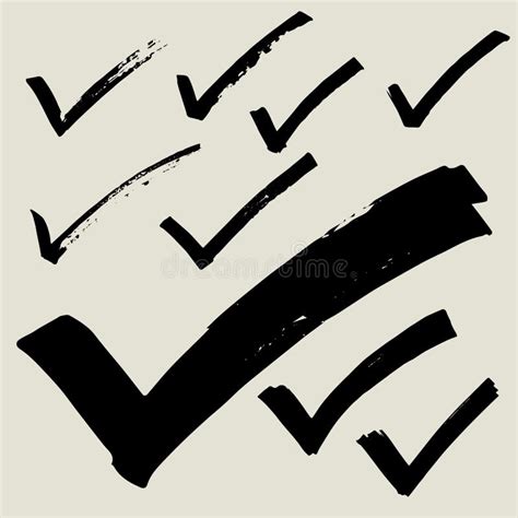 Doodle Check Marks Hand Drawn Checkbox Examination Mark And Checklist Marks Check Signs