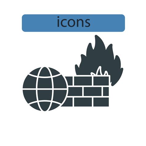 Firewall Icons Symbol Vector Elements For Infographic Web 9843206 Vector Art At Vecteezy