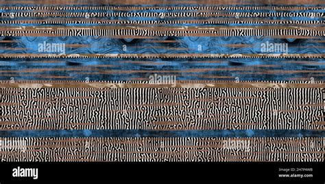 Seamless Tribal Ethnic Stripe Grungy Border Surface Pattern Design For