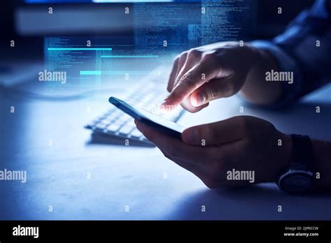Its Possible To Code On Any Device An Unrecognizable Male Programmer