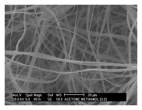 Sem Micrographs Showing The Effect Of Binary Solvent Systems On Web