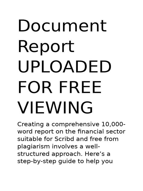 Document Report Uploaded For Free Viewing Pdf