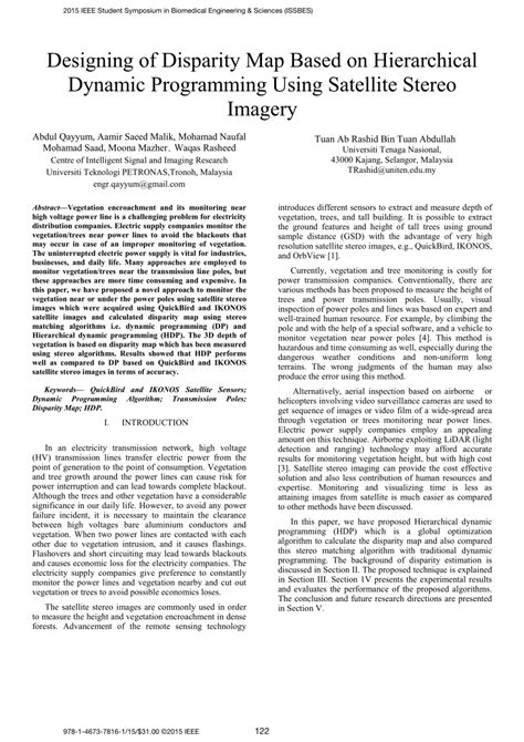 Pdf Designing Of Disparity Map Based On Hierarchical Dynamic