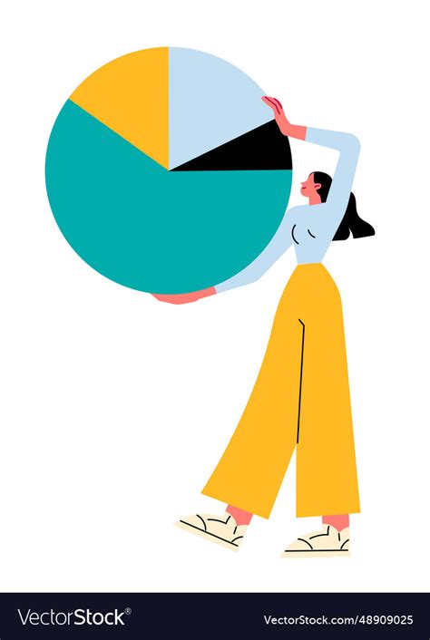Woman Holding A Chart Statistical Data Royalty Free Vector
