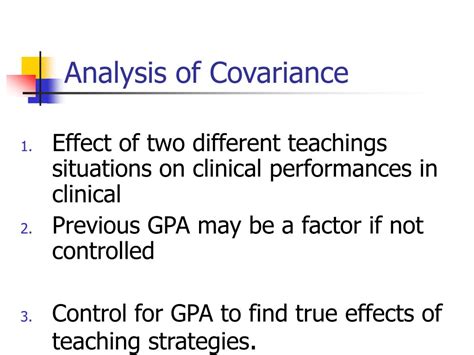 Ppt Analysis Of Covariance Powerpoint Presentation Free Download