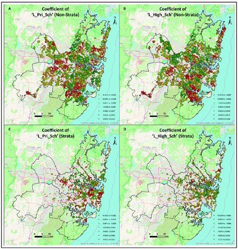 Coefficient Distribution Of School Proximity Variables Variables Download Scientific Diagram