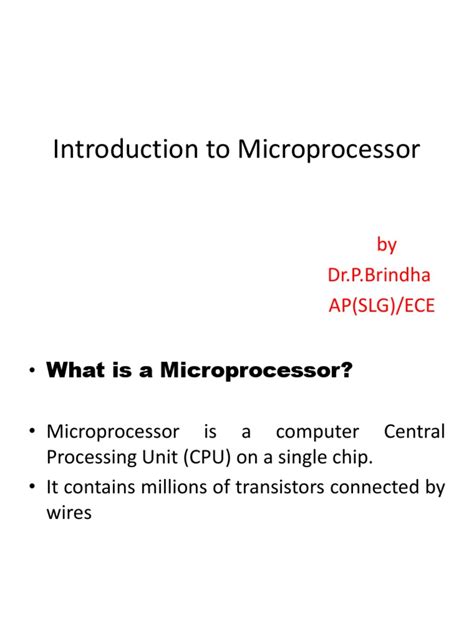 History Of Microprocessor Pdf