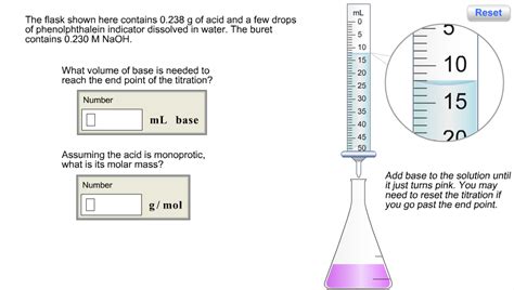 Solved The Flask Shown Here Contains 0238 G Of Acid And A