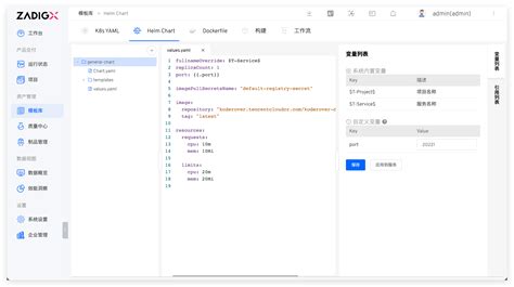 Helm Chart 模板 Zadig 文档