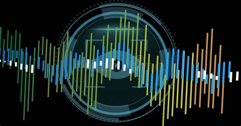 Image Of Data Processing Against Cyber Security Text Banner And Eye Retina Scanner Stock