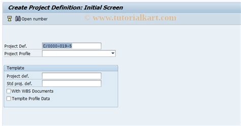 Cj06 Sap Tcode Create Project Definition