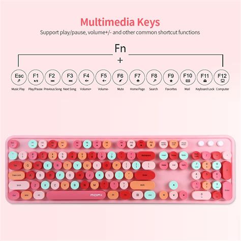 Mofii Sweet Keyboard Mouse Combo Mixed Color 2 4g Grandado