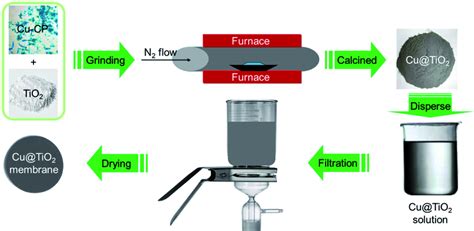 Schematic Illustration For The Synthesis Of 2d Cu Tio2 Membrane Derived