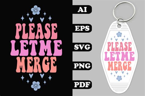 Please Let Me Merge Groovy Key Chain Svg Graphic By Hosneara 4767