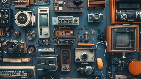 A Timeline Showing The Evolution Of Technology Stock Illustration