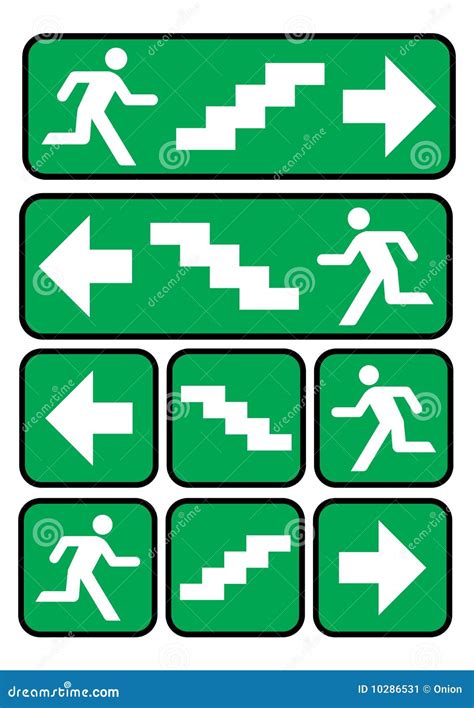 Set Of Emergency Exit Banners Fire Exit Emergency Exit Fire Assembly