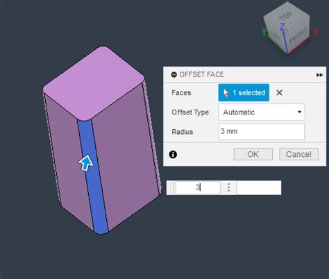 bug modify fillets on imported models with offset face autodesk