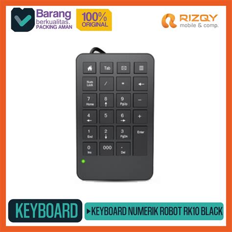 Jual KEYBOARD NUMERIK ROBOT RK10 BLACK Shopee Indonesia
