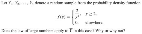 let y1 y2 dots yn ﻿denote a random sample from the