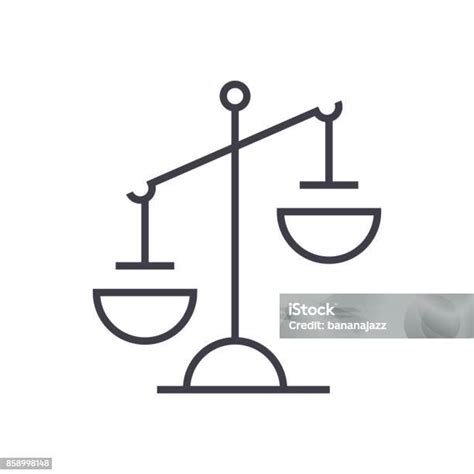 정의 기호 벡터 라인 아이콘 기호 그림 배경 편집 가능한 선 규모에 대한 스톡 벡터 아트 및 기타 이미지 규모 저울 Criminal Investigation Istock