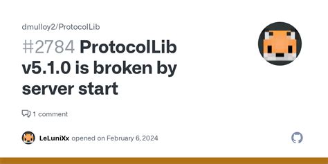 Protocollib V510 Is Broken By Server Start · Issue 2784 · Dmulloy2