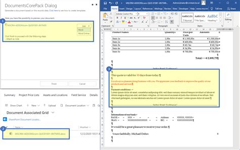 DocumentsCorePack Editable Sections Feature Dynamics 365