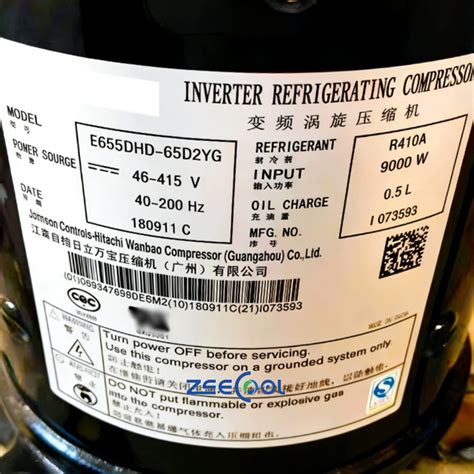 Hita Chi E655dh 65c2g R410a Fixed Speed Scroll Compressor Designed For