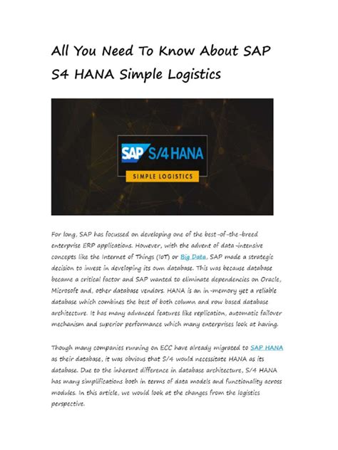 Sap Simple Logistics Pdf