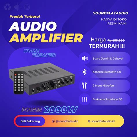 Jual Amplifier Bluetooth Karaoke EQualizer 2000W Fitur Lengkap Shopee Indonesia