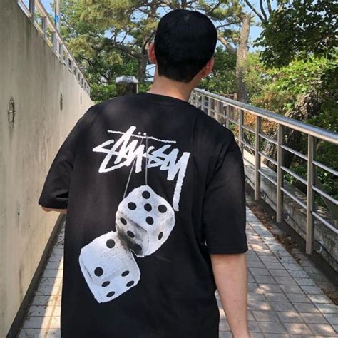 Stussy Roll The Dice Pigment Dyed T Shirt Authentic American Version