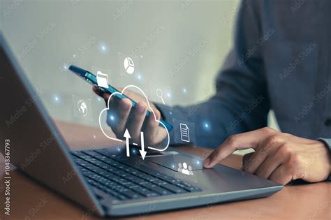 Cloud Computing Shown In Hand Cloud Technology Data Storage Data Transfer Network And Internet