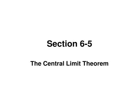 PPT Understanding The Central Limit Theorem PowerPoint Presentation Free Download ID