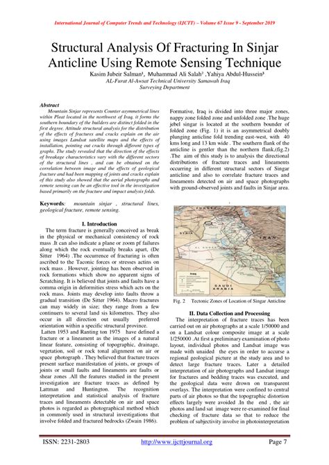 Pdf Structural Analysis Of Fracturing In Sinjar Anticline Using